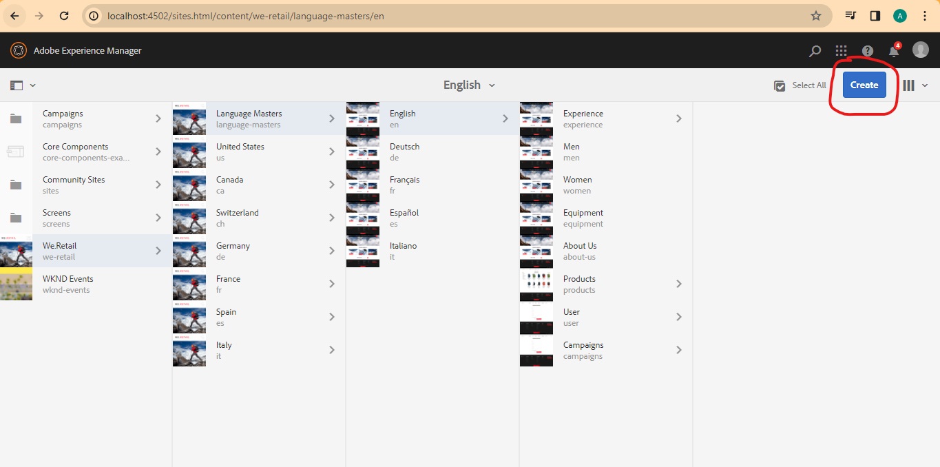 Creating and Editing a Page in AEM - Sankham Technologies