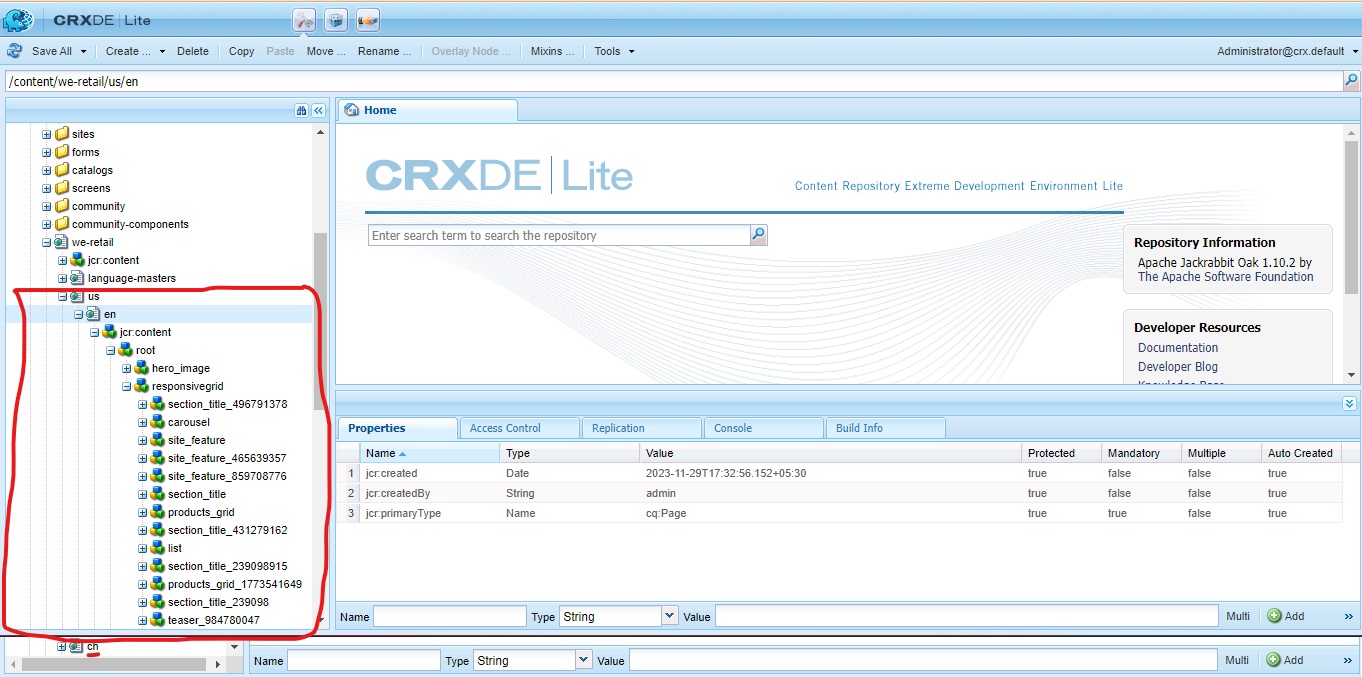 Nodes and Properties in JCR – Sankham Technologies